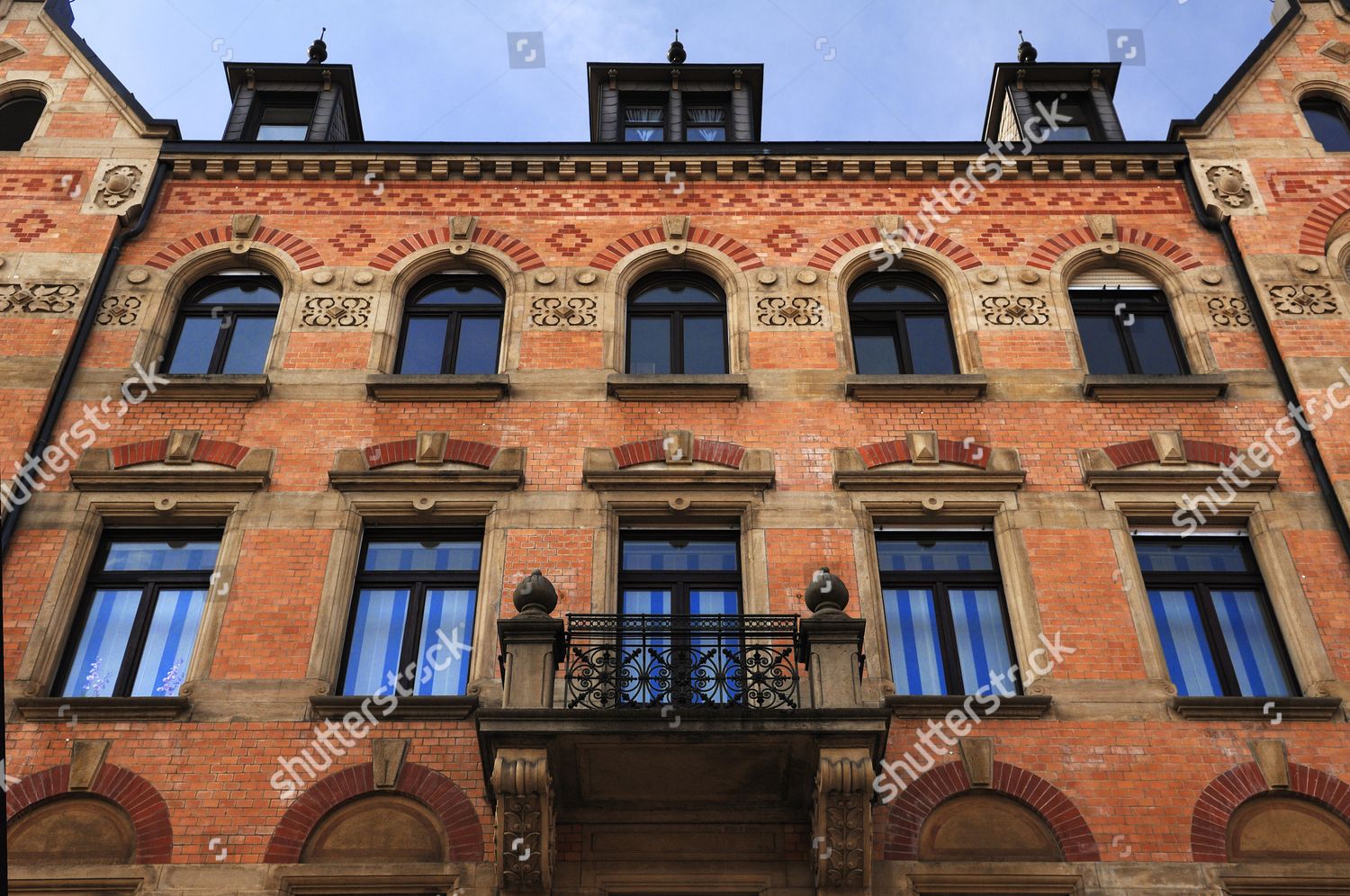 Ornated Brick Facade Built Around 1890 Editorial Stock Photo - Stock ...