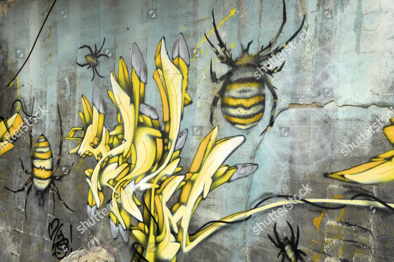Graffiti On Ruins Former Military Base Editorial Stock Photo - Stock ...
