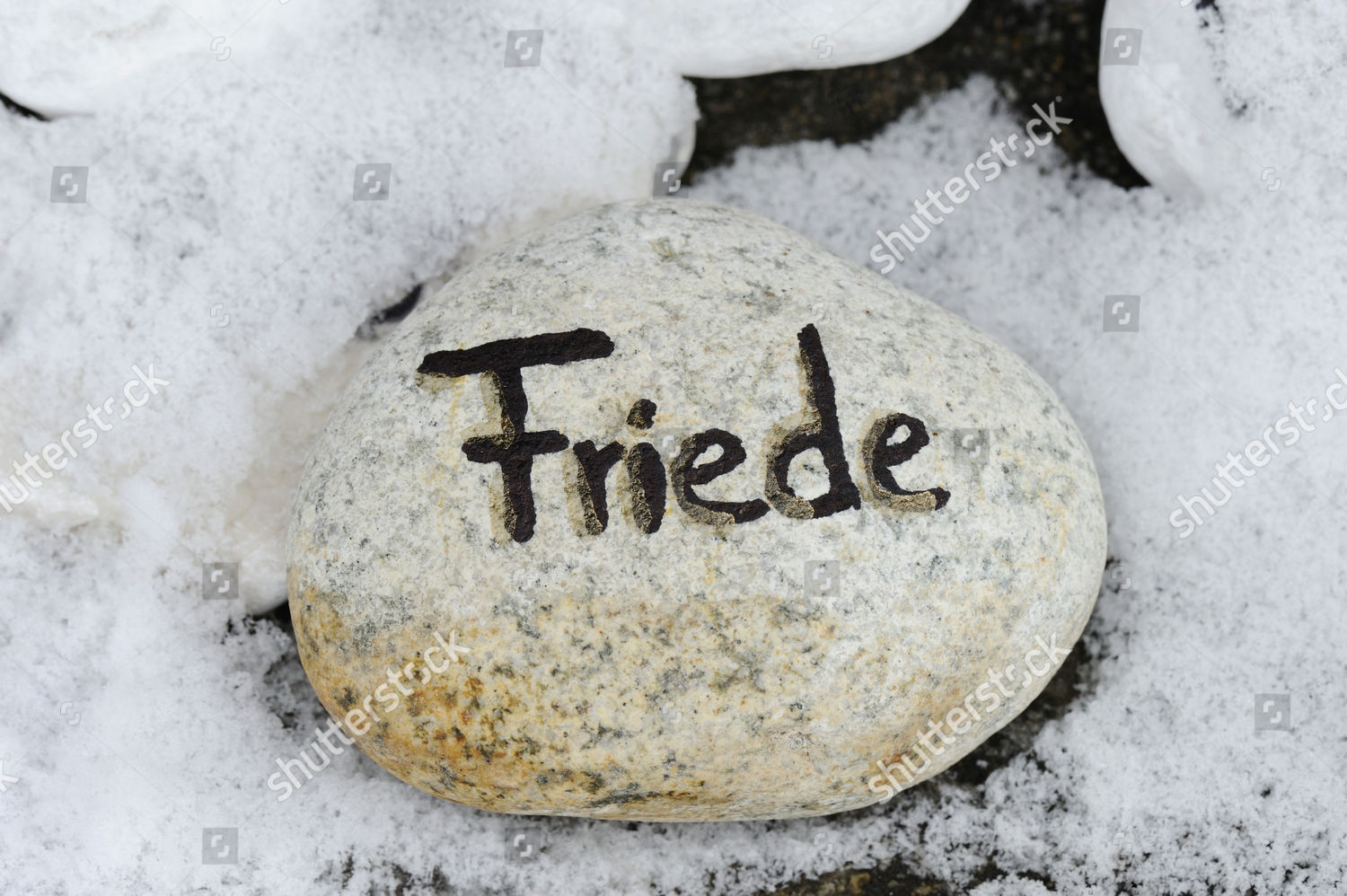 Pebble German Inscription Friede Peace 1st Editorial Stock Photo ...
