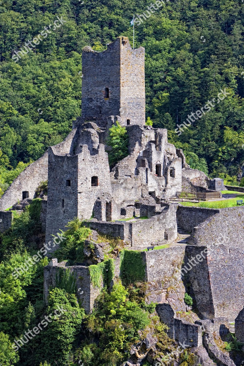 Oberburg Castle Castle Ruins Manderscheid Eifel Editorial Stock Photo ...