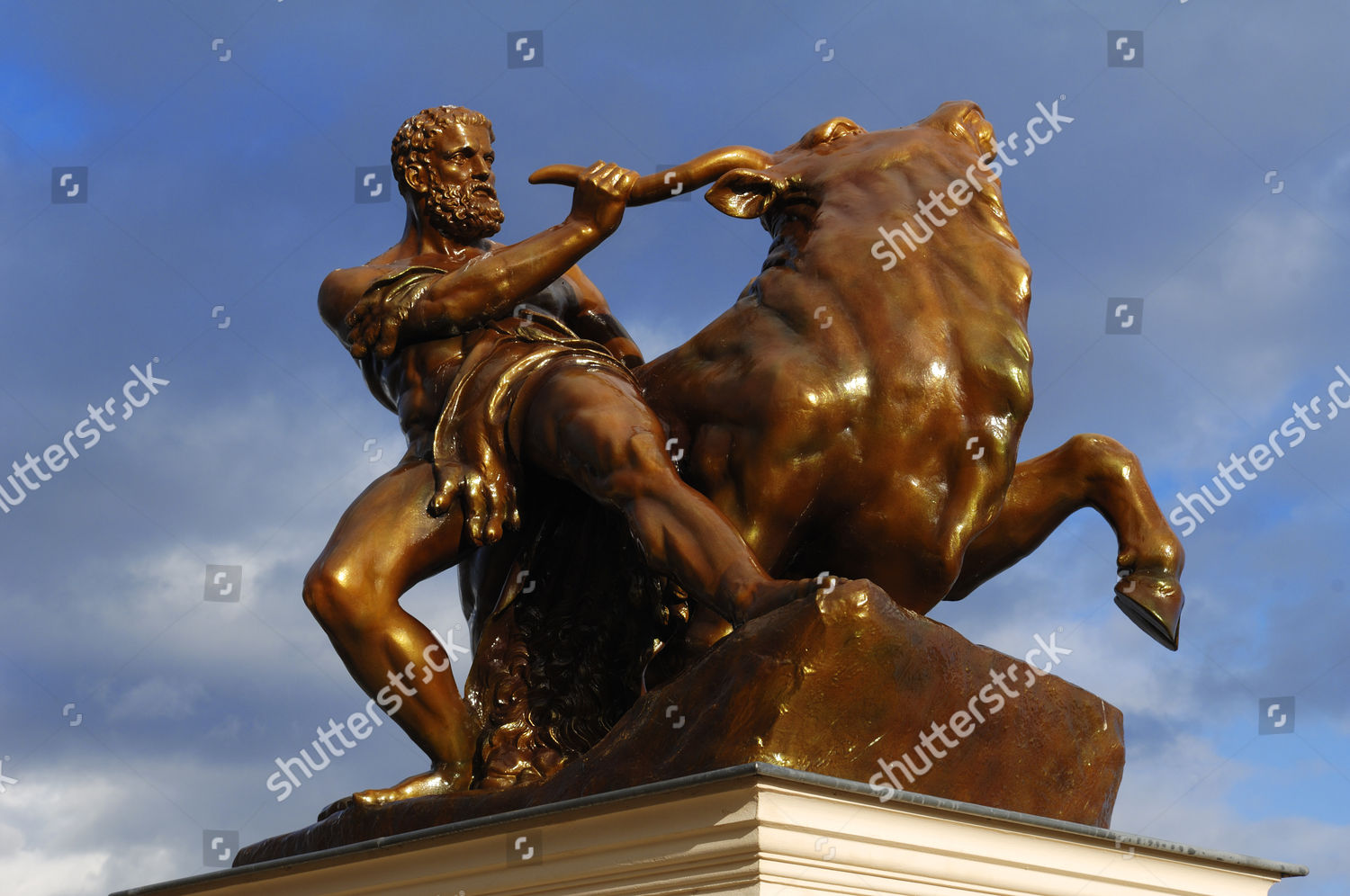 Sculpture Hercules Subduing Cretan Bull Palace Editorial Stock Photo ...