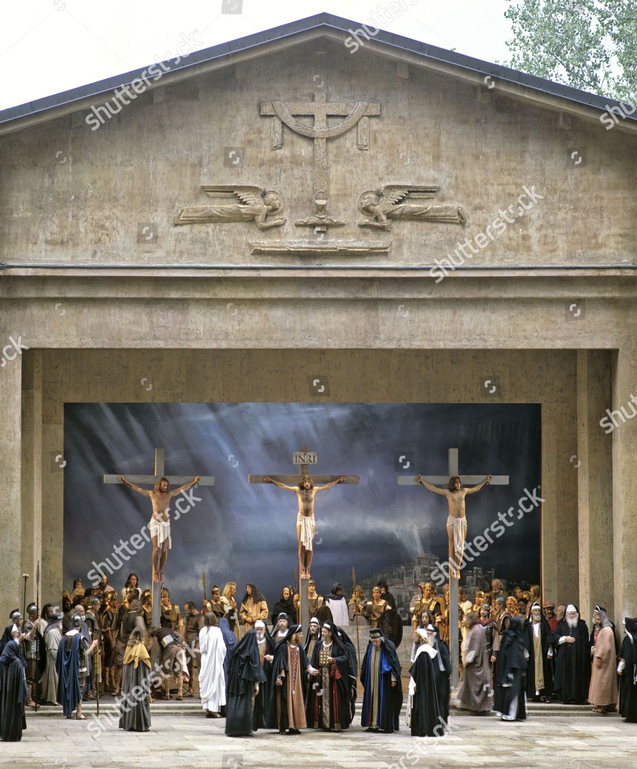 Crucifixion Jesus Christ Scene Performance Passion Editorial Stock ...