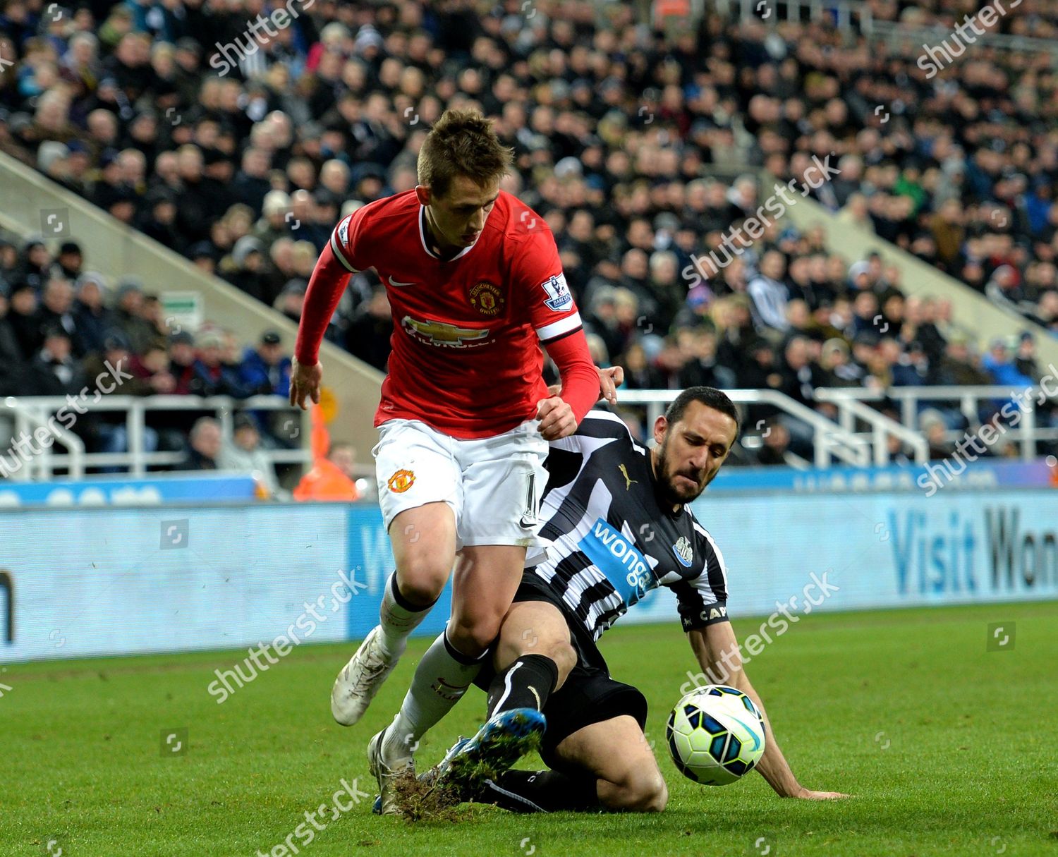 Jonas Gutierrez Newcastle United Right Tackles Editorial Stock Photo ...