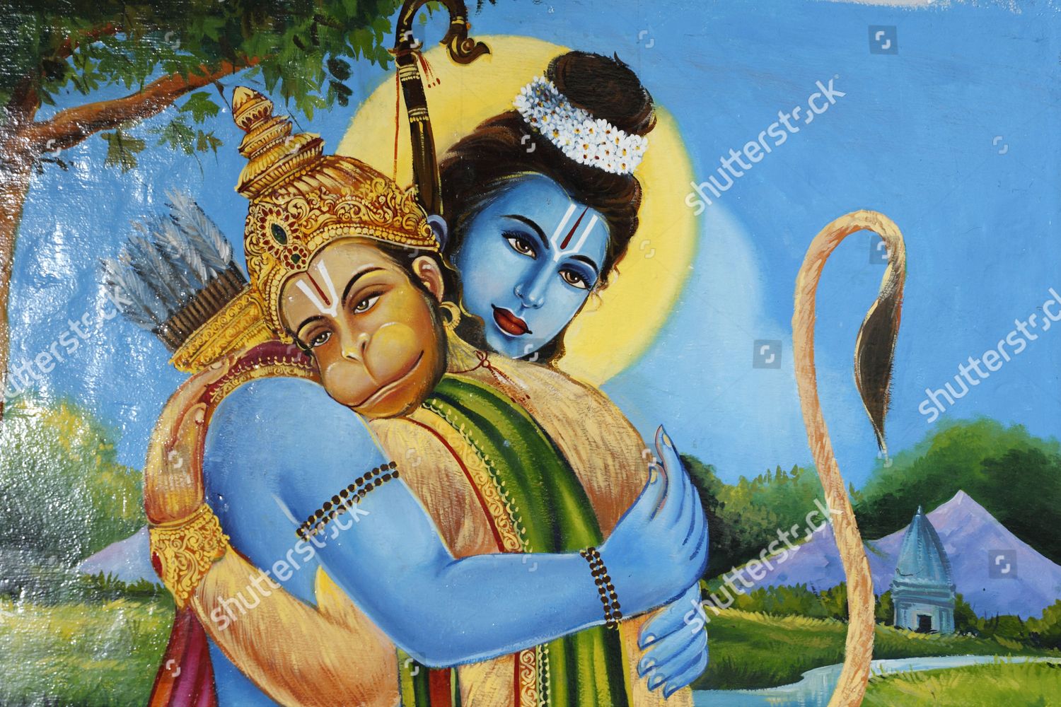 Painting Hanuman God Rama Srivilliputhur Andal Editorial Stock Photo ...