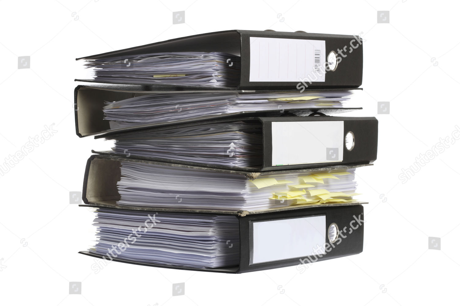 Black Ring Binders Blank Labels Editorial Stock Photo - Stock Image ...