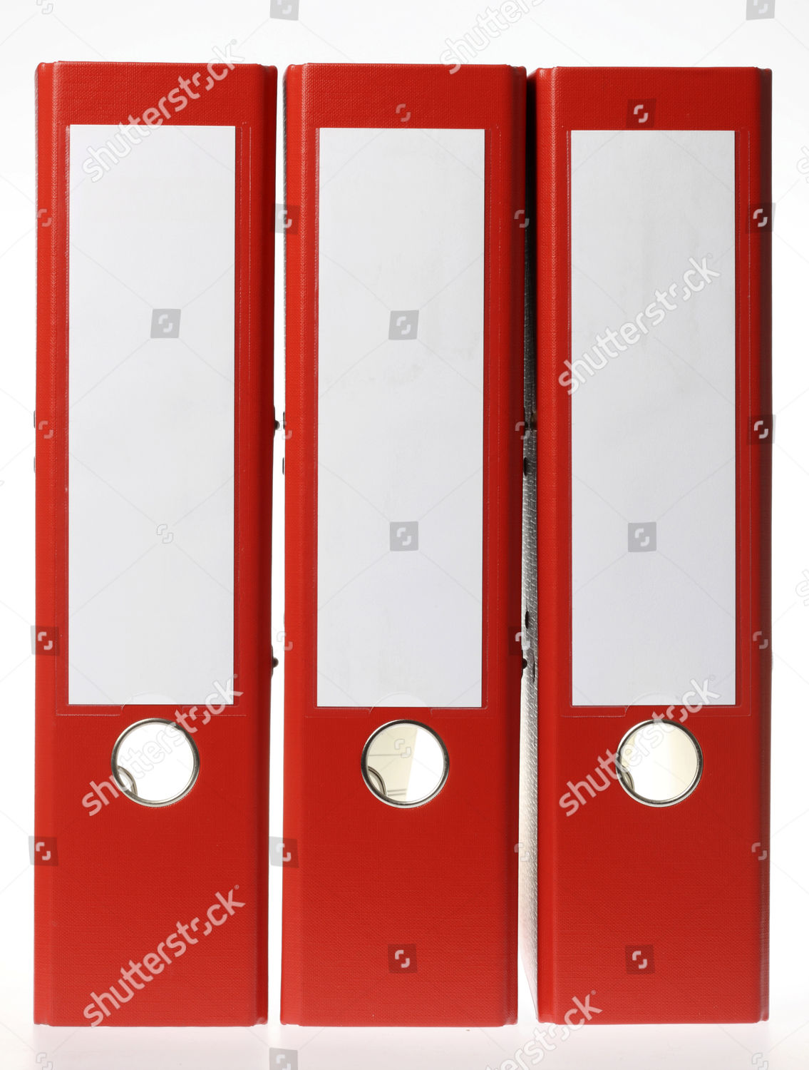 Red Ring Binders Blank Labels Editorial Stock Photo - Stock Image ...