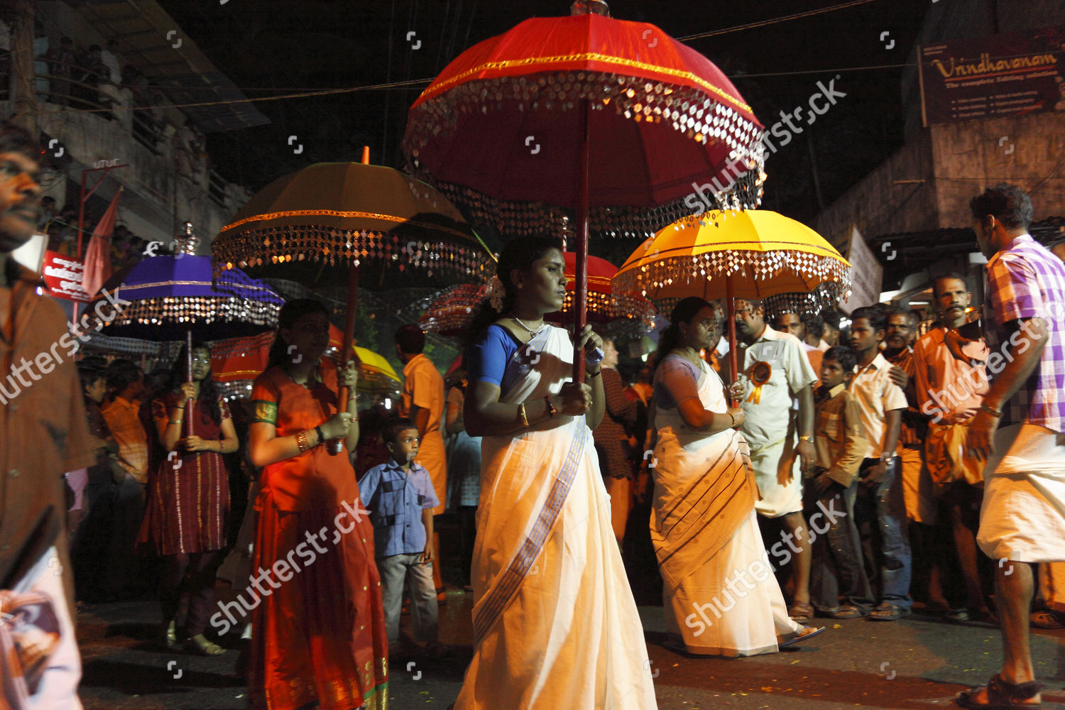 Procession Hindu Temple Festival Pulinkudi Kerala Editorial Stock Photo ...