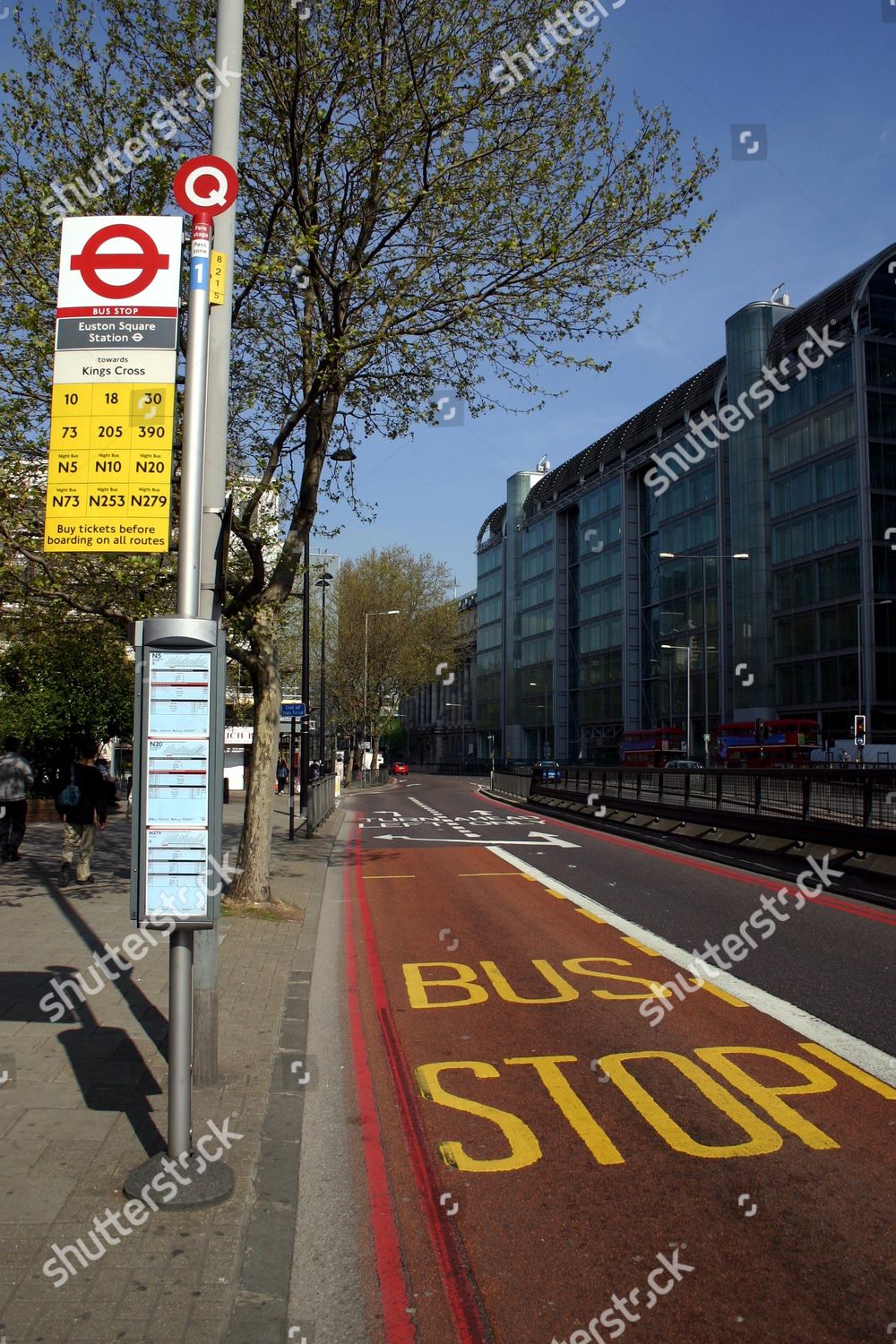 Bus Stop Sign Bus Lane Editorial Stock Photo - Stock Image | Shutterstock
