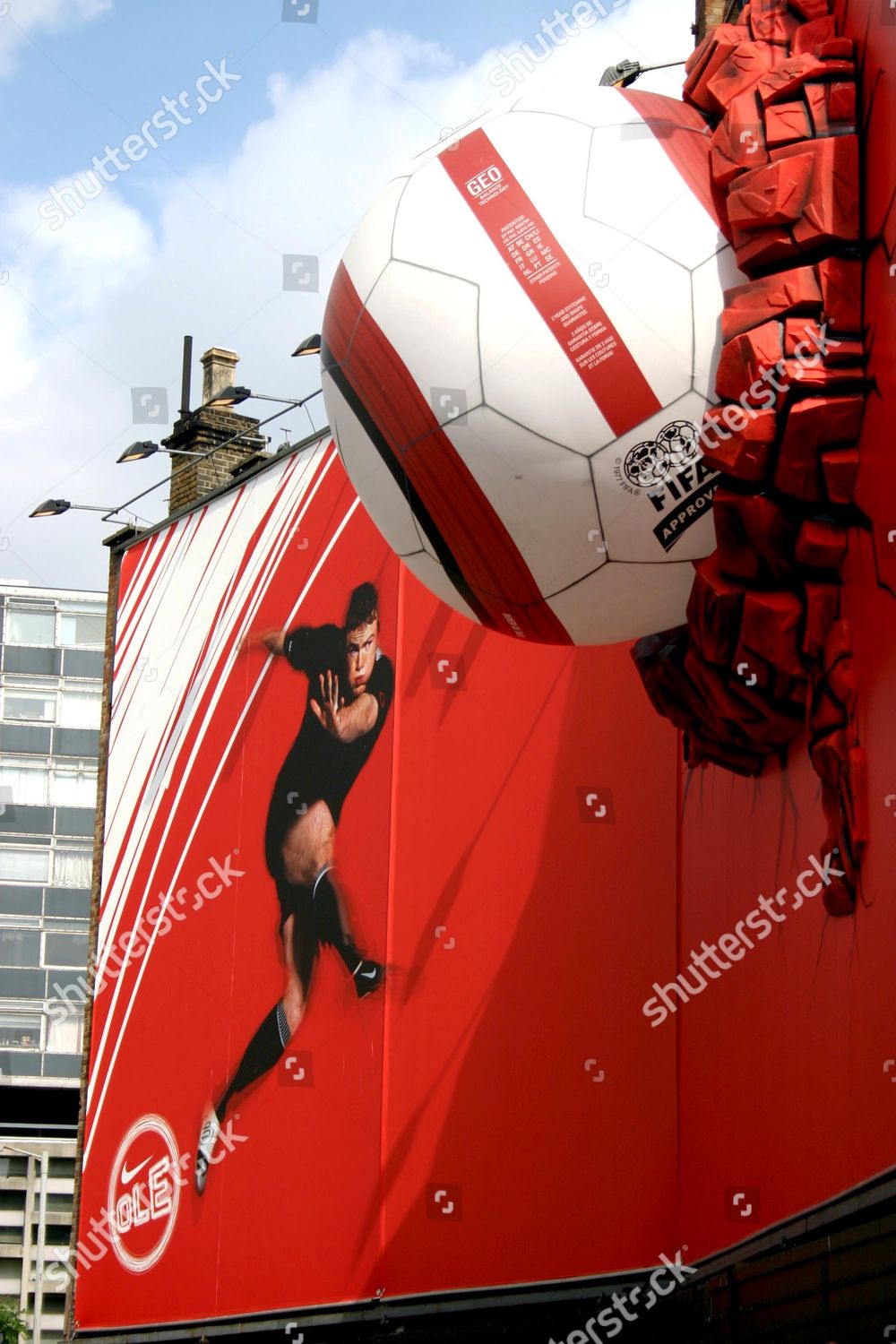 3d Advertising Hoarding Giant Football Editorial Stock Photo - Stock ...