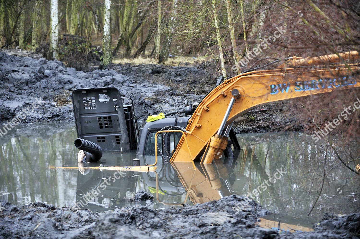 Digger Stuck Mud Editorial Stock Photo - Stock Image | Shutterstock