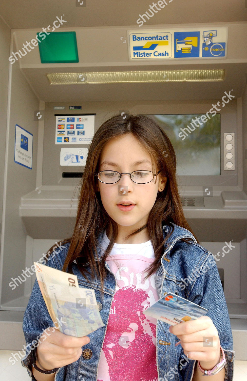 Model Released Young Girl Using Cash Editorial Stock Photo - Stock ...