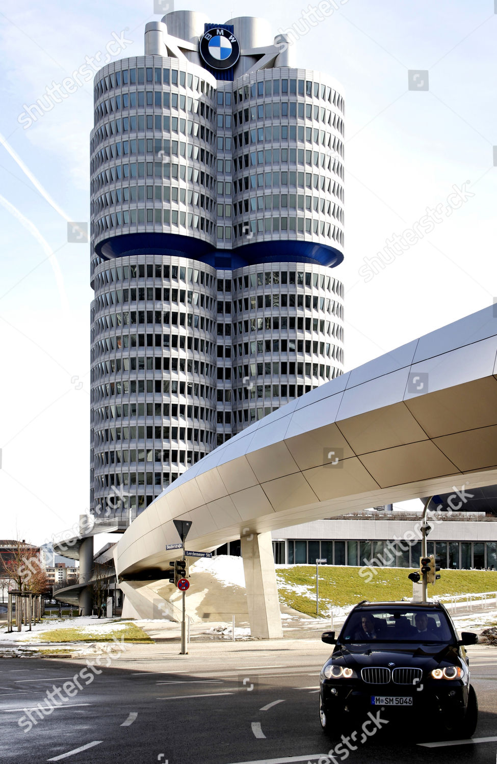 Bmw Headquarters Bmw Tower Seen Bmw Editorial Stock Photo - Stock Image ...