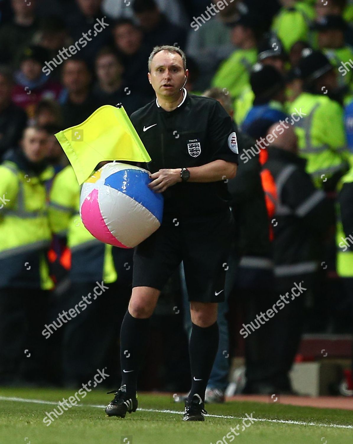 Assistant Referee Removes Inflatable Beach Ball Editorial Stock Photo ...