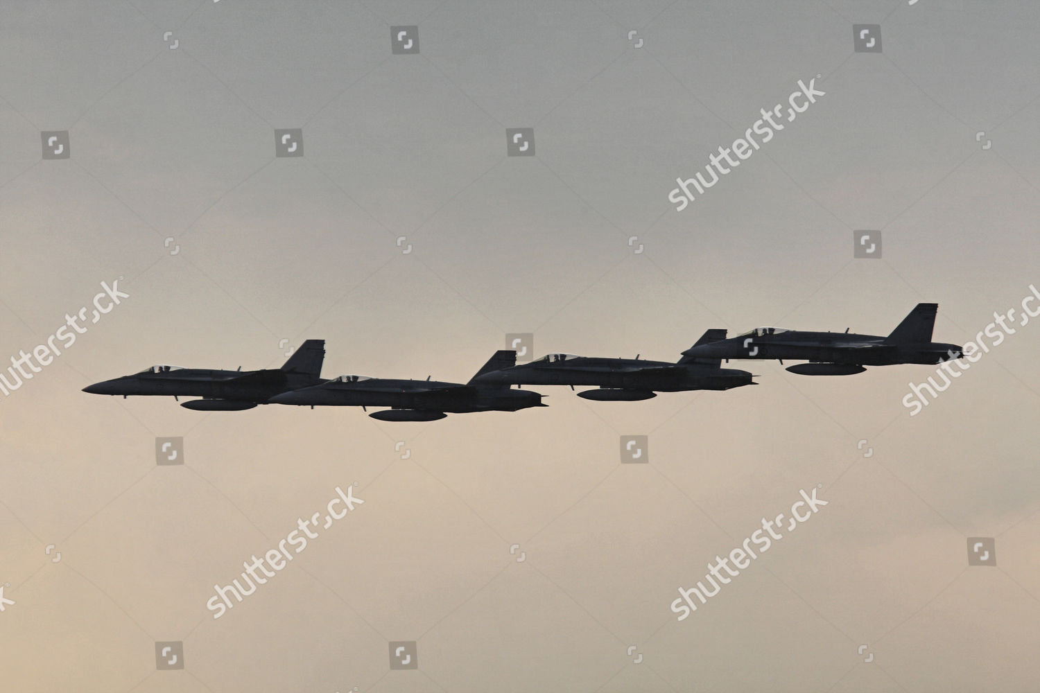 Side View Four Fa18 Hornet Jet Editorial Stock Photo - Stock Image ...