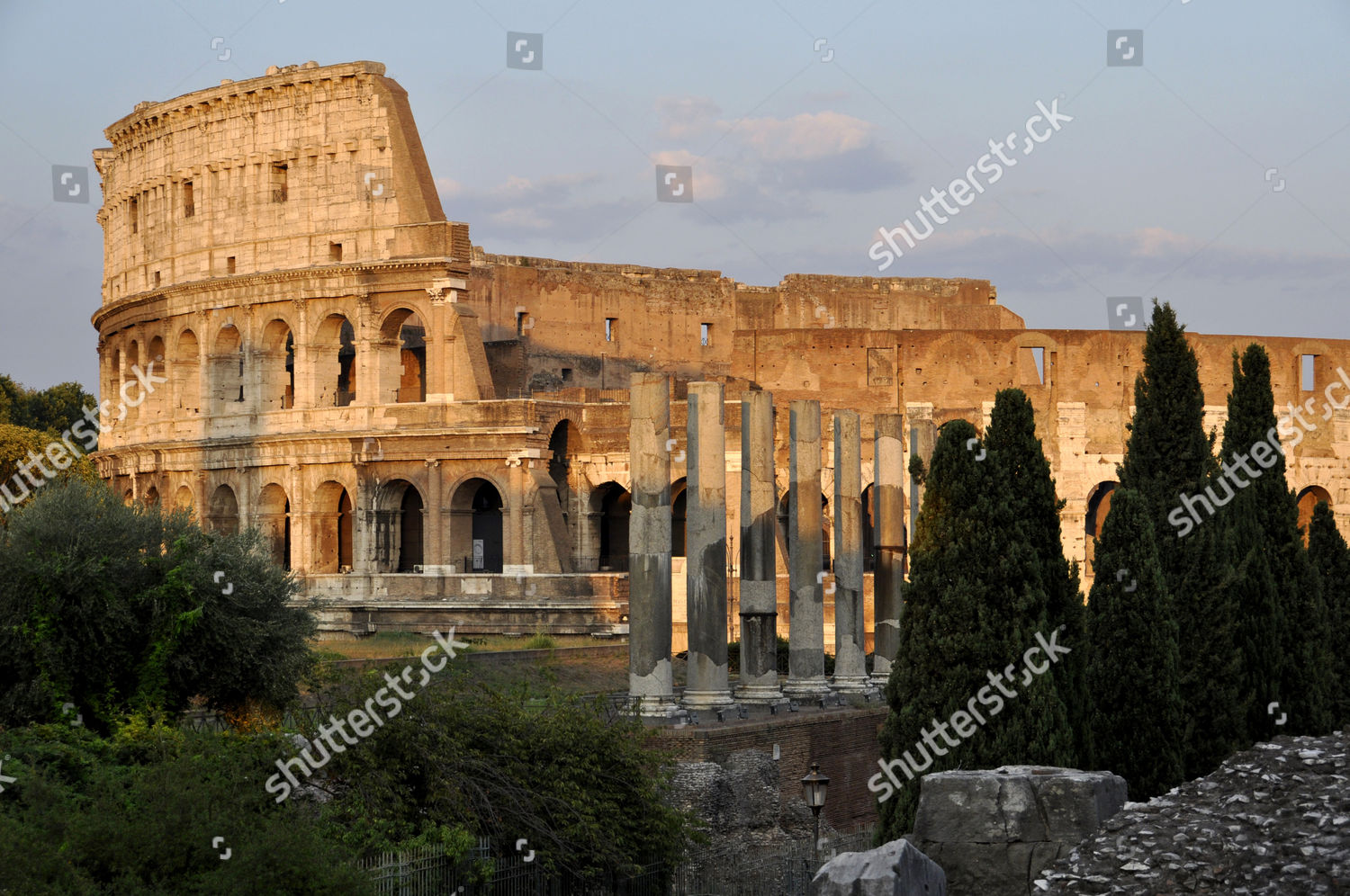 Colosseum Pillars Temple Venus Roma Roman Editorial Stock Photo - Stock ...