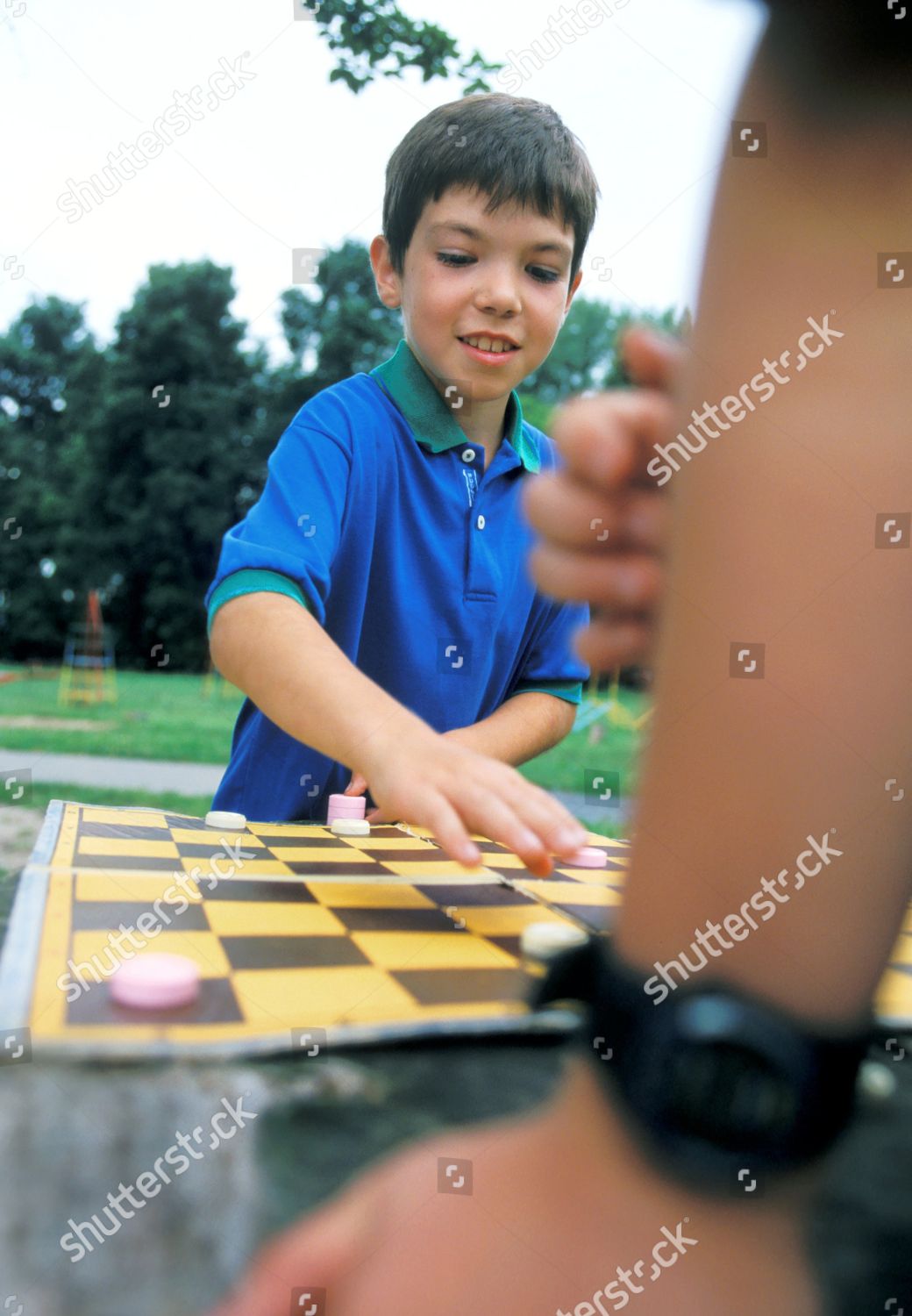 Model Released Children Playing Draughts Editorial Stock Photo - Stock ...