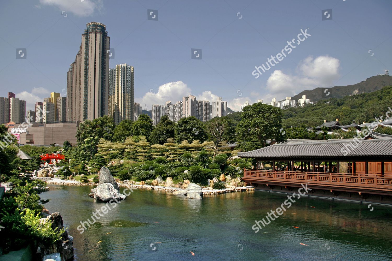 Pagoda Lake Koi Fish Chi Lin Editorial Stock Photo - Stock Image ...