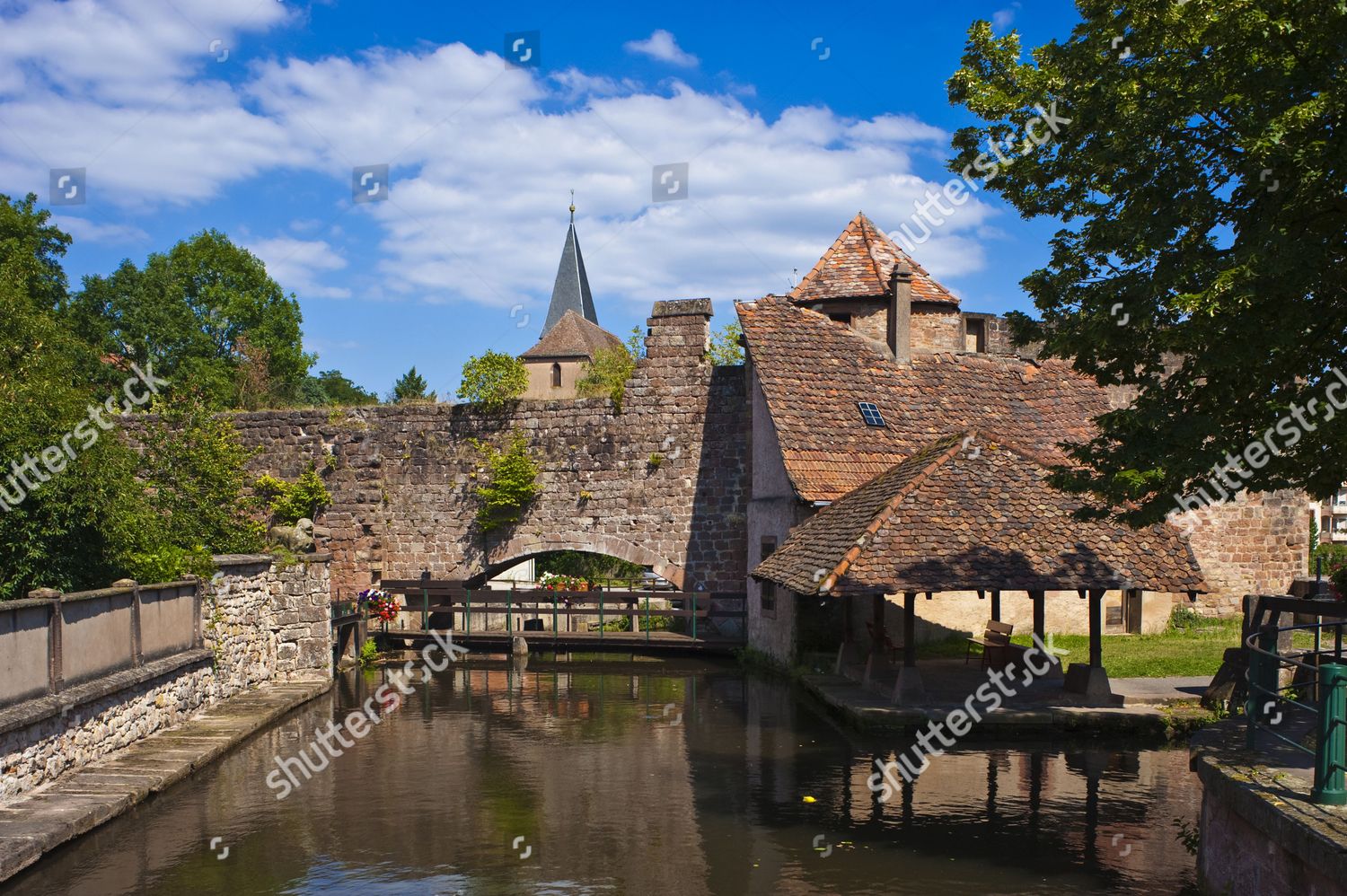Le Bruch Old City Wall Weir Editorial Stock Photo - Stock Image ...