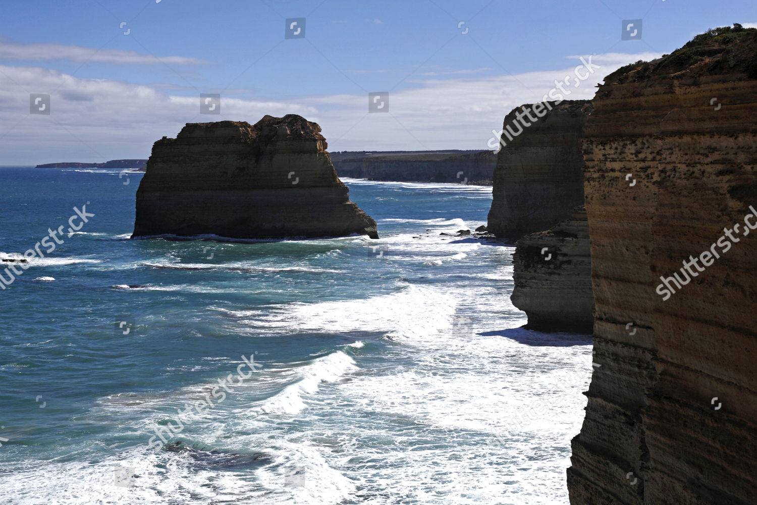 Limestone Rock Stack Coastal Cliffs Great Editorial Stock Photo - Stock ...