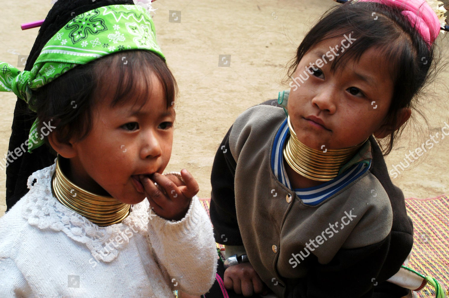 Children Palong Tribe Wearing Rings Around Editorial Stock Photo ...