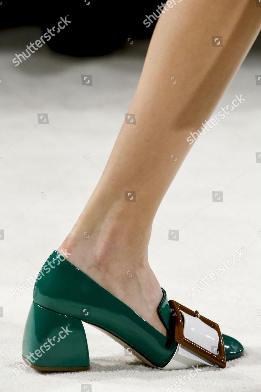 Model On Catwalk Shoe Detail Editorial Stock Photo - Stock Image ...
