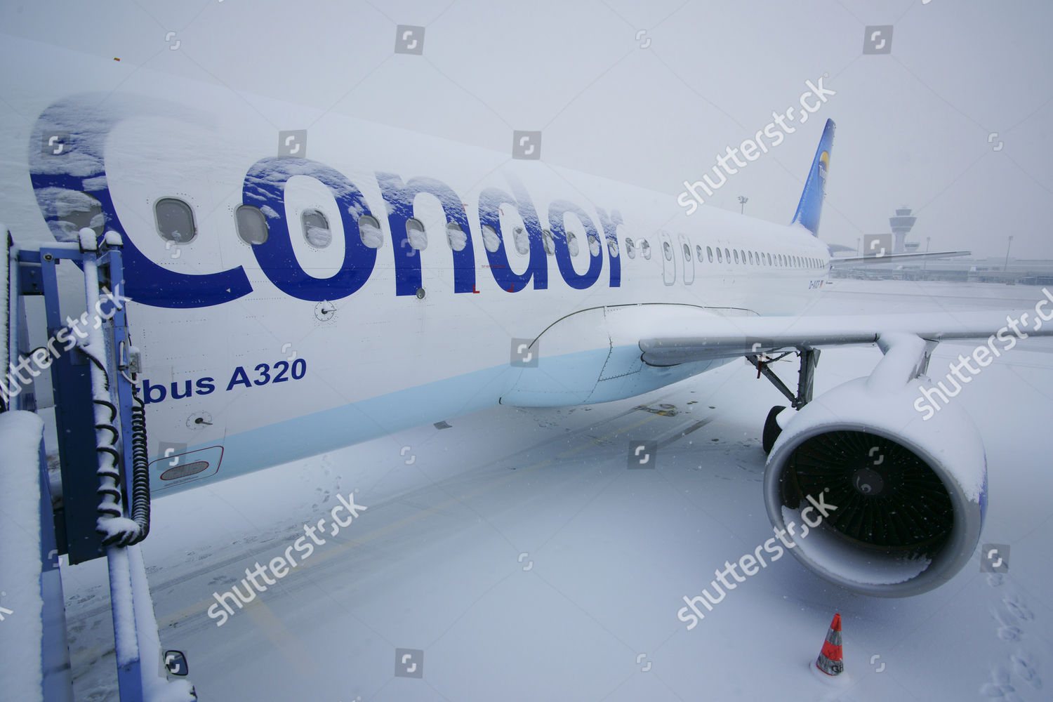 Snow Winter Condor Airbus A320 Airplane Editorial Stock Photo - Stock ...