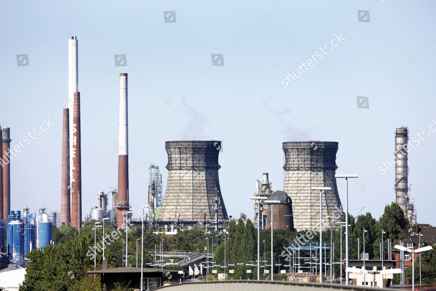 Shell Rheinland Raffinerie Refinery On Rhine Editorial Stock Photo ...