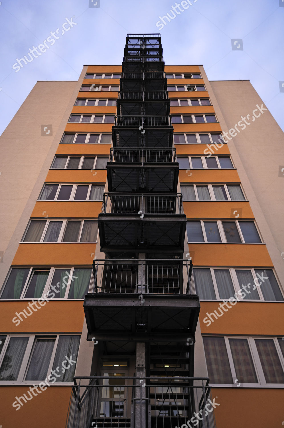 Former Renovated Prefabricated Concrete Building Fire Editorial Stock ...