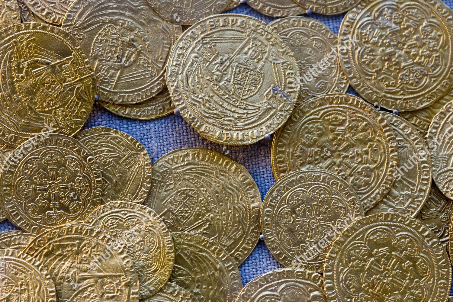 Old Gold Coins 14th Century Editorial Stock Photo - Stock Image ...
