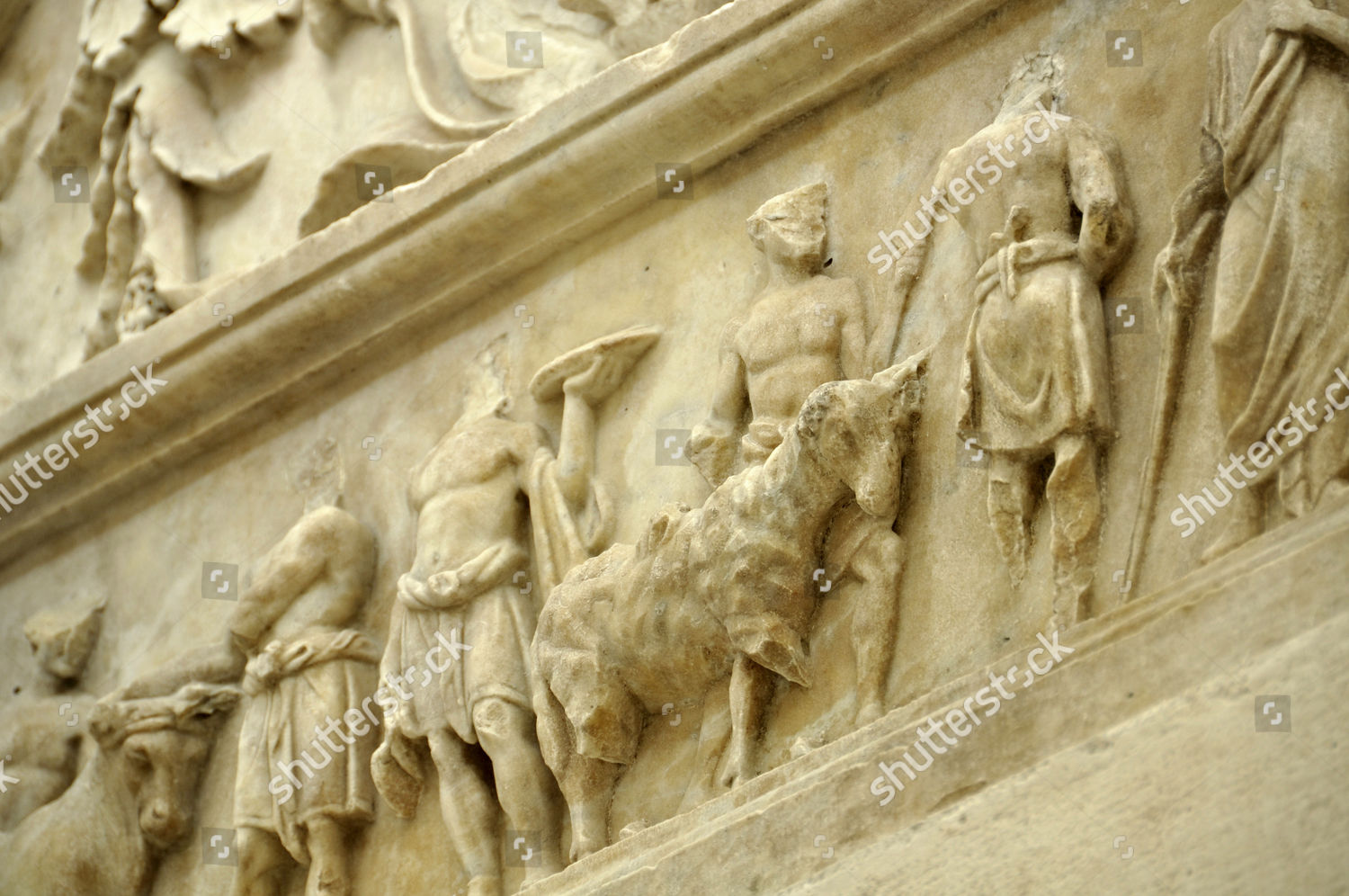 Relief Frieze Sacrificial Procession Altar Crown Editorial Stock Photo ...