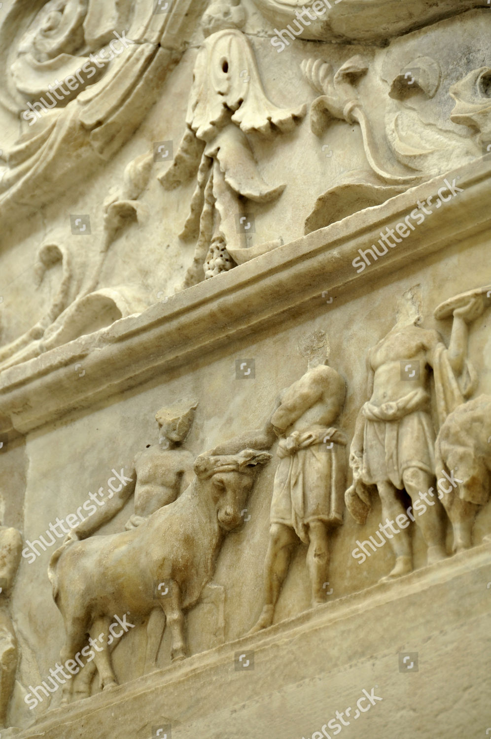 Relief Frieze Sacrificial Procession Altar Crown Editorial Stock Photo ...