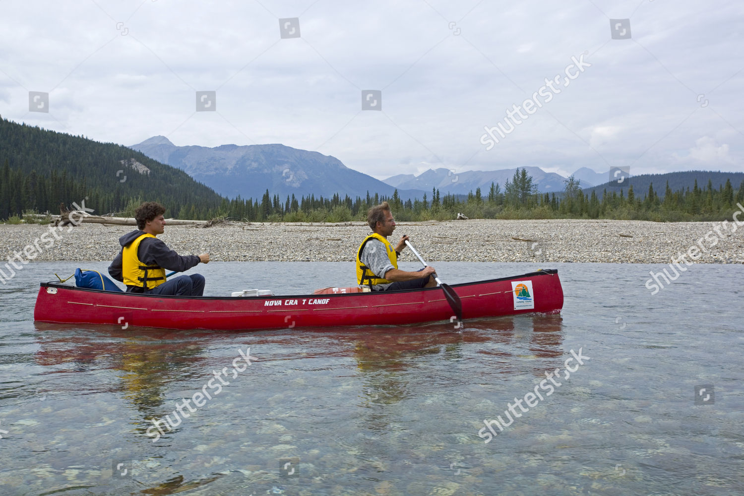 Model Released Two Men Canoe Canoeing Editorial Stock Photo - Stock ...