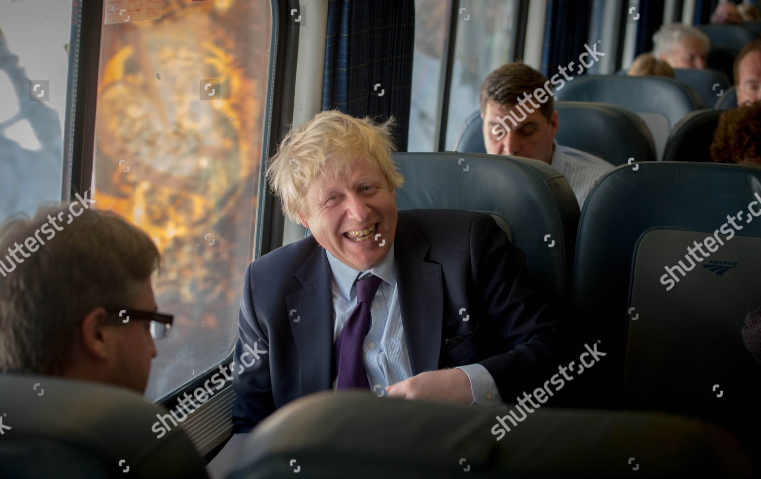London Mayor Boris Johnson On Train Editorial Stock Photo - Stock Image ...