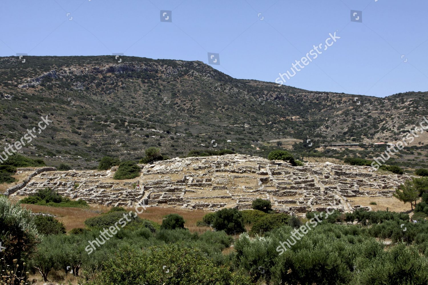 Gournia Minoan Archaeological Site Crete Greece Editorial Stock Photo ...