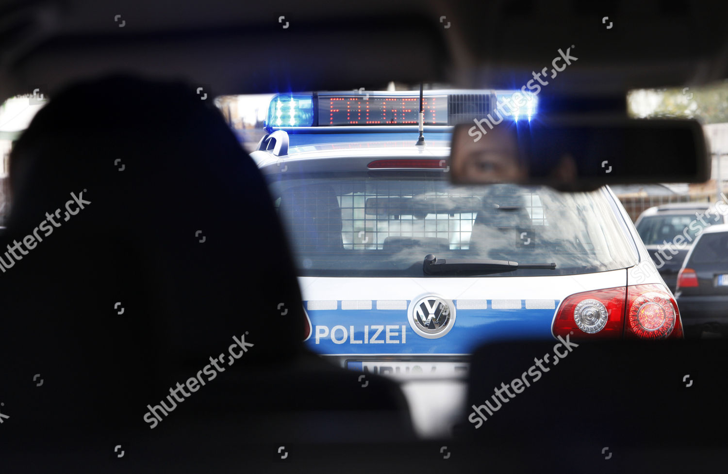 Police Patrol Car Flashing Lights Fluorescent Editorial Stock Photo ...