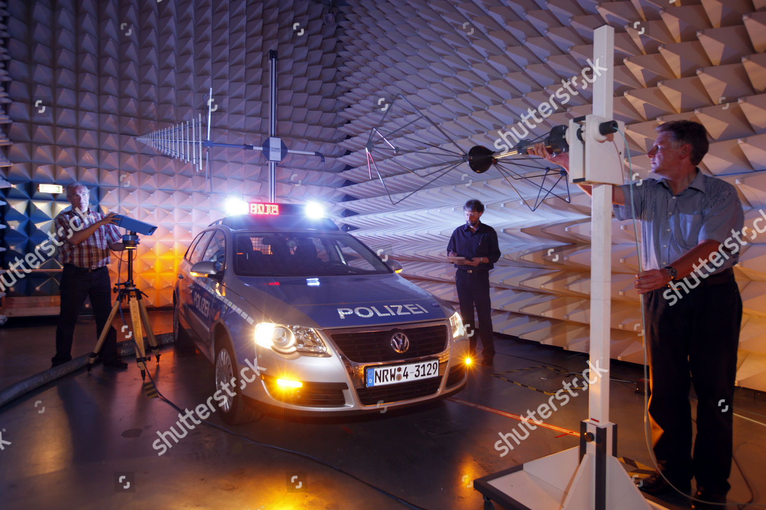 Testing Patrol Cars Electronics Influence Electromagnetic Editorial ...