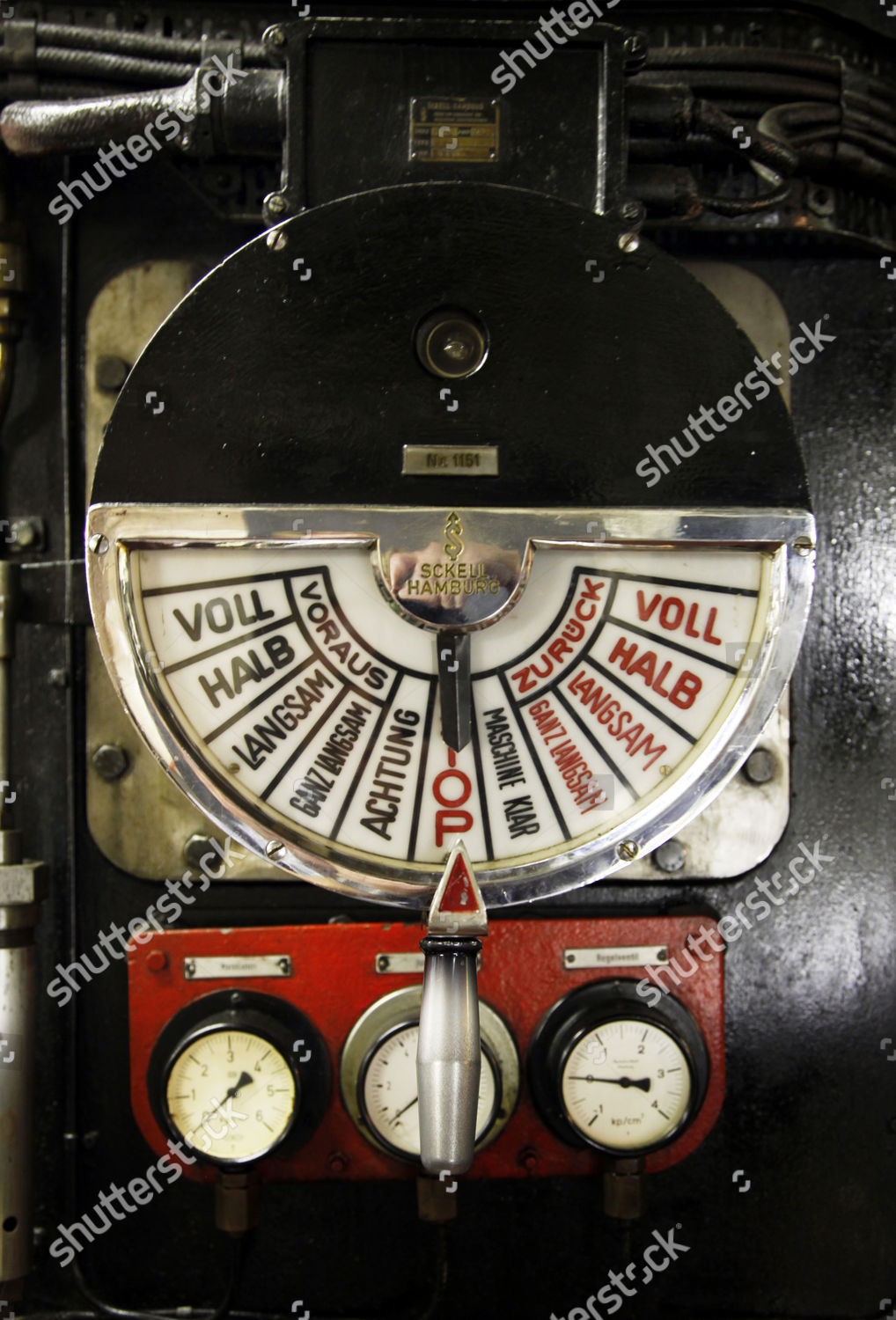 Engine Telegraph Speed Indicator Museum Ship Editorial Stock Photo ...
