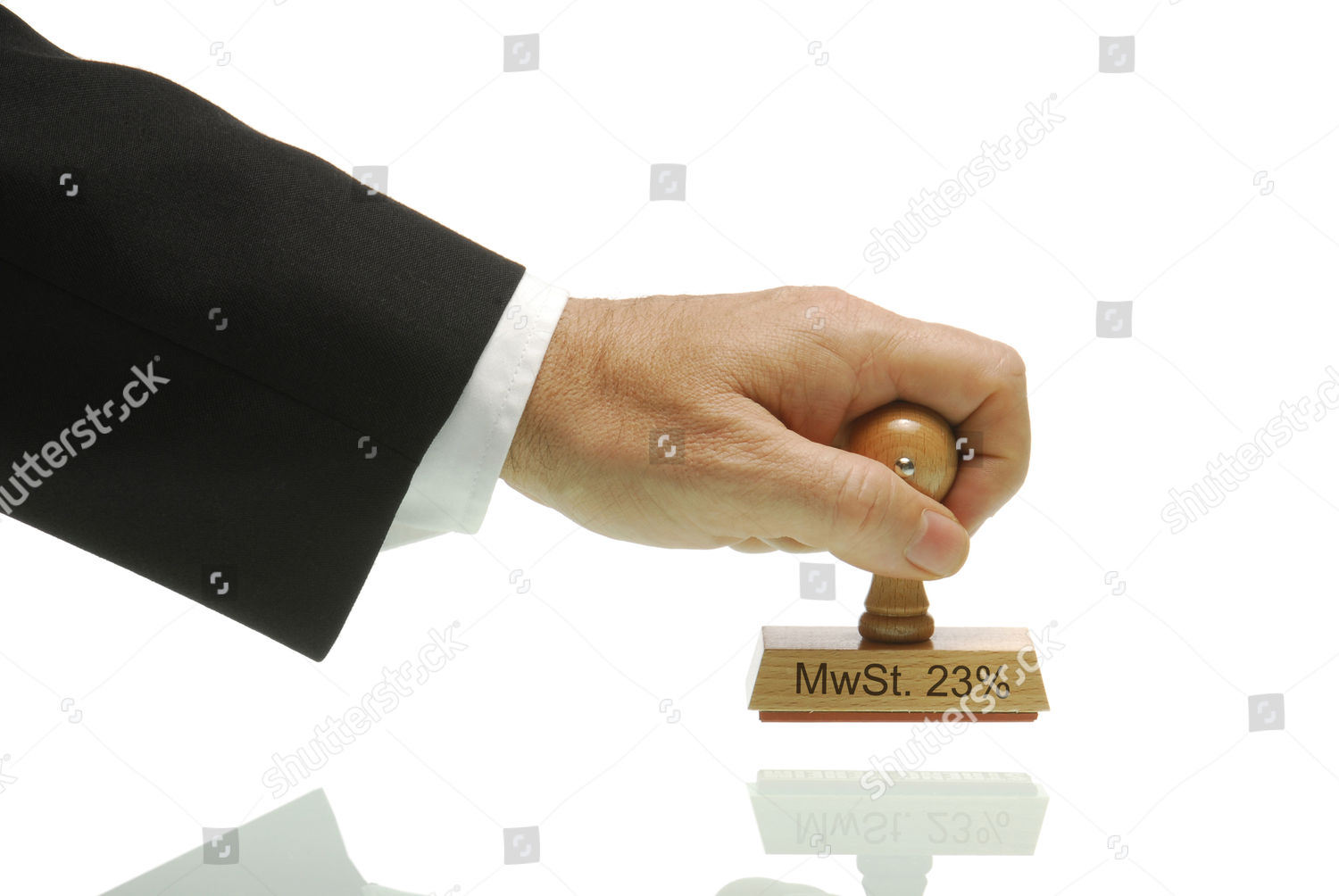Model Released Businessmans Arm Holding Stamp Editorial Stock Photo ...