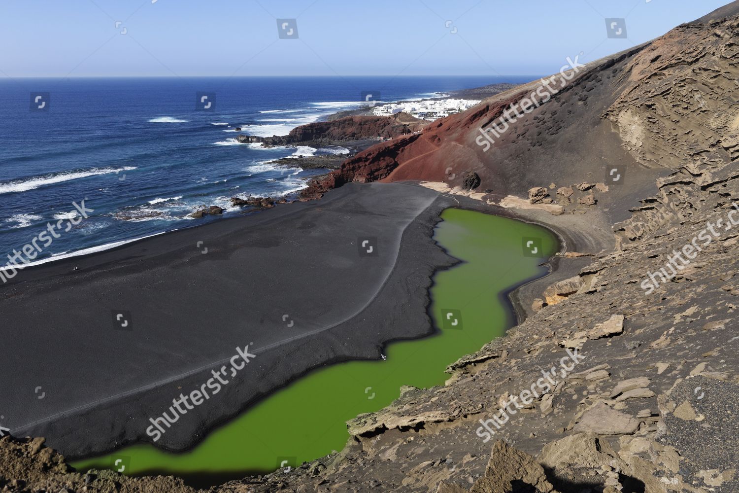 Lago Verde Green Lagoon Charco De Editorial Stock Photo - Stock Image ...