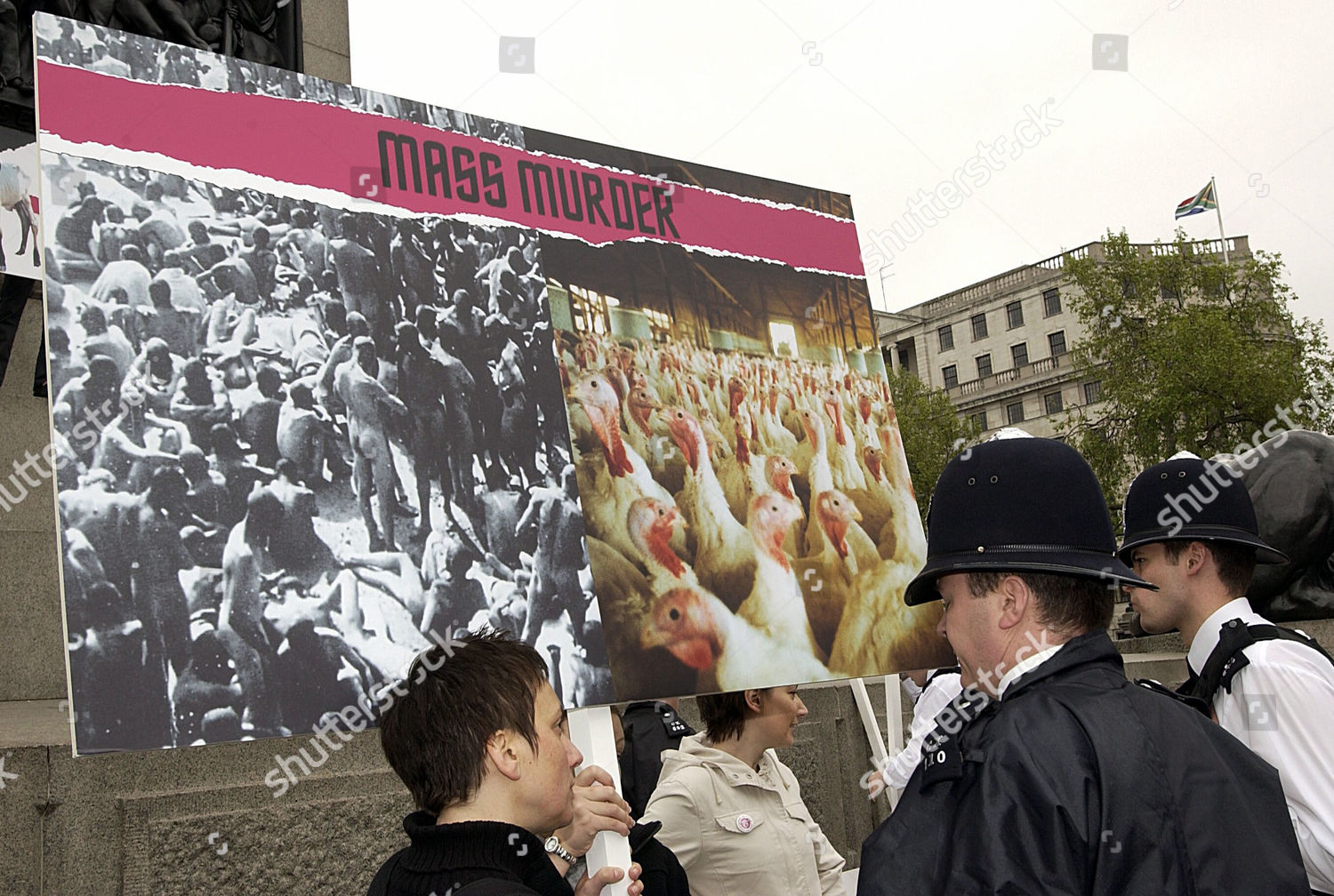 Peta Demonstrators Trafalguar Square Holding Graphic Editorial Stock ...