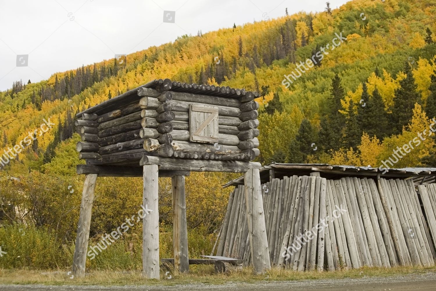 Traditional Food Cache Storage Historic Klukshu Editorial Stock Photo ...
