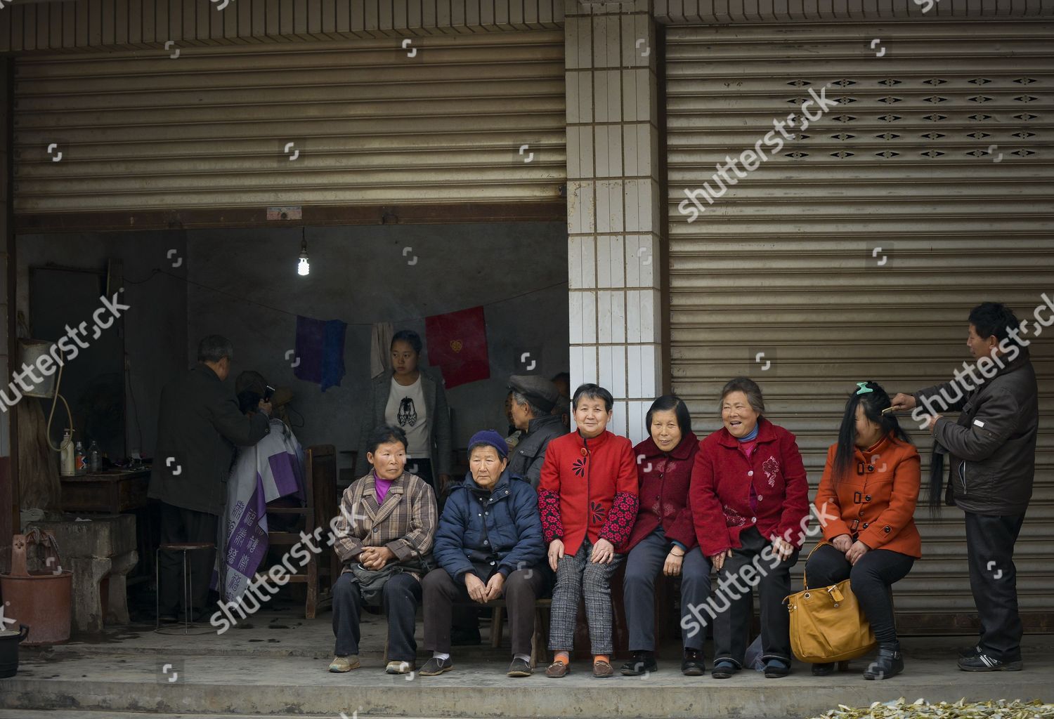 People Queue Outside Barber Shop Editorial Stock Photo - Stock Image ...
