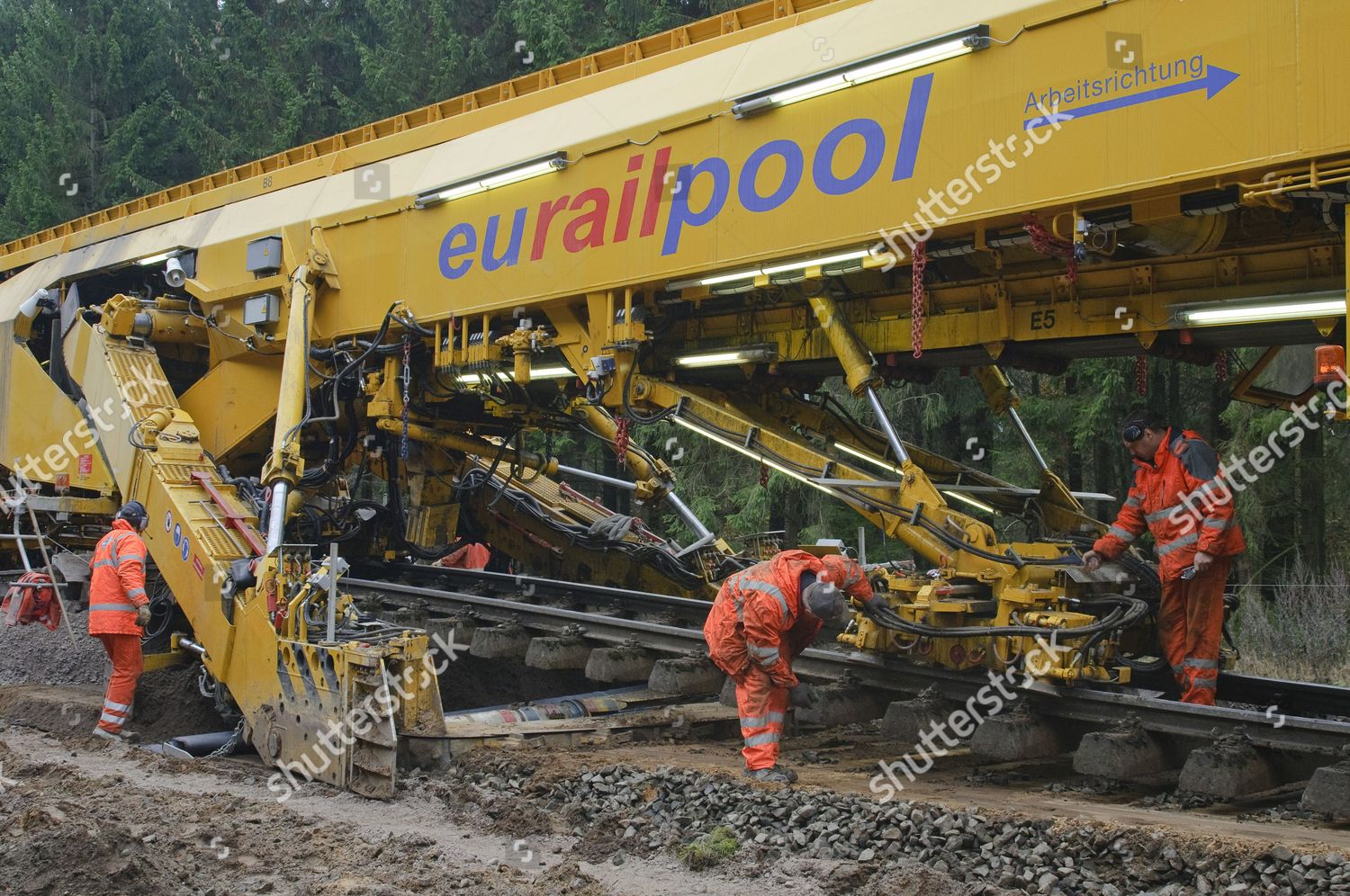 Tracklaying Machine Renovating Track Bed Railway Editorial Stock Photo ...