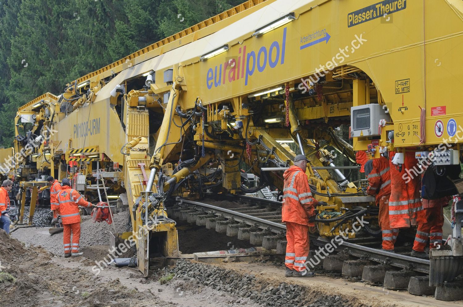 Tracklaying Machine Renovating Track Bed Railway Editorial Stock Photo ...