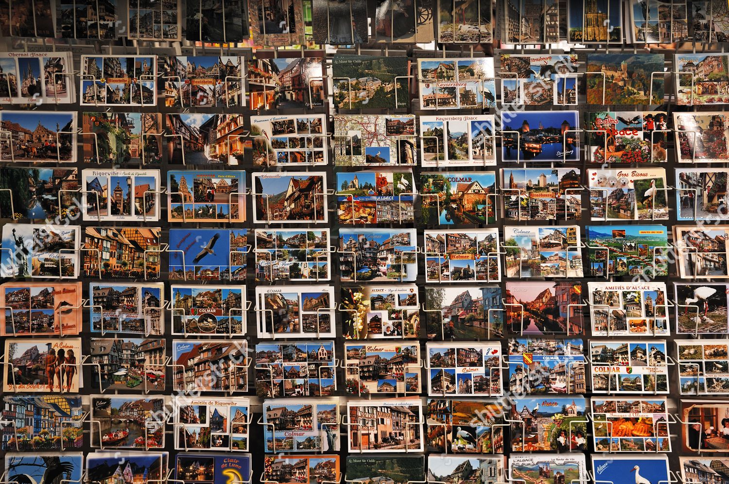 Colorful Postcards Souvenir Shop Colmar Colmar Editorial Stock Photo ...