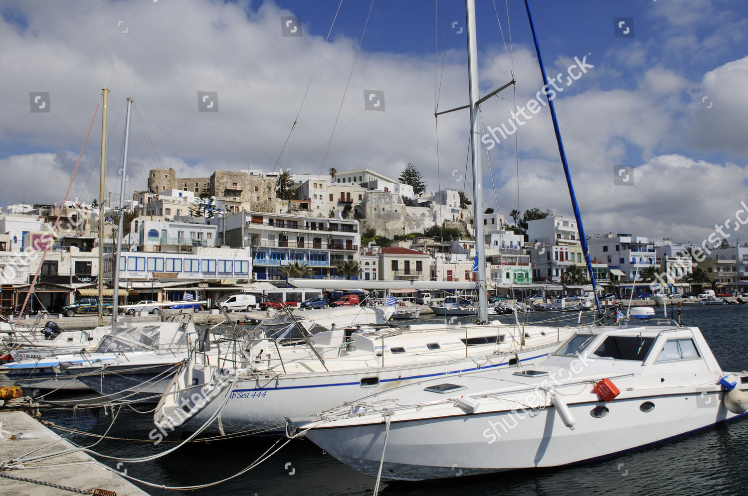 Port Old Town Quarter Castro Naxos Editorial Stock Photo - Stock Image ...