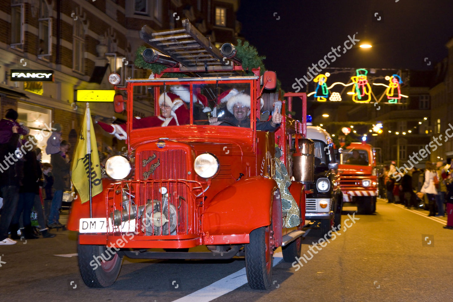 Old Fire Engine Christmas Parade Copenhagen Editorial Stock Photo ...