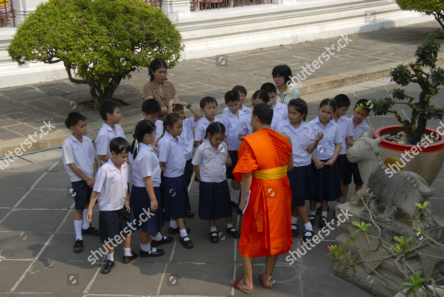 Theravada Buddhism Monk Guide School Class Editorial Stock Photo ...