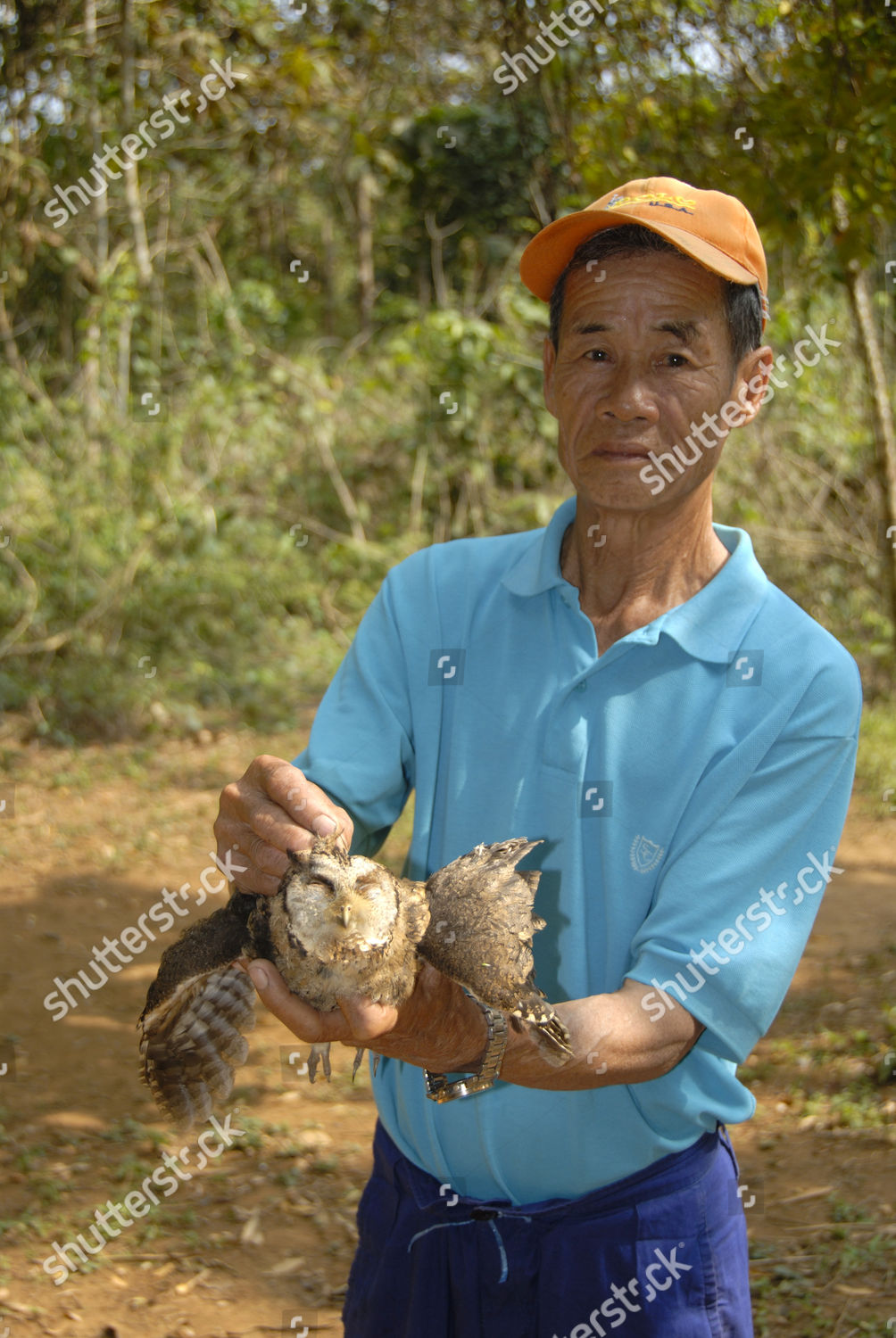 Portrait Hunter Trapper Poacher Showing Trapped Editorial Stock Photo ...