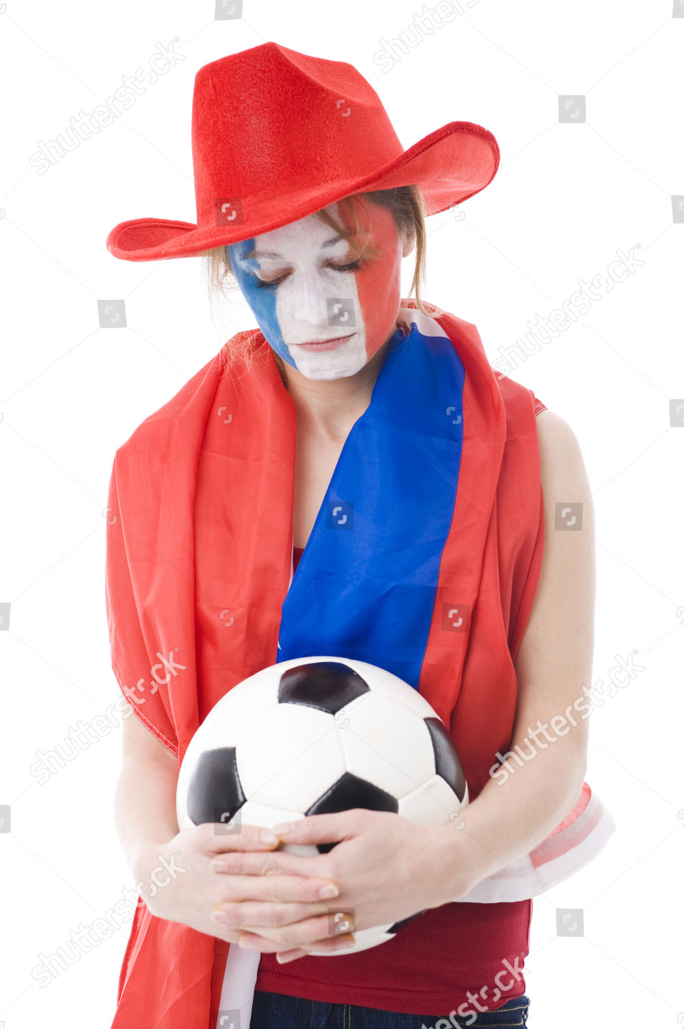 Model Released Female French Soccer Fan Editorial Stock Photo - Stock ...
